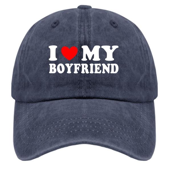 商品名:  ZOOBO I Love My Boyfriend Golf Hat Sports Hat Navy Blue Hiking Hat Women Gifts for Mom Sun Hatsブランド: ZOOBO商品サイズ: O...