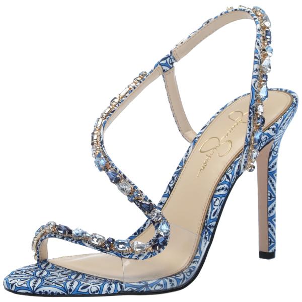商品名: Jessica Simpson レディース Jaycin ヒールサンダル, ブルー(Atlantic Blue), 24 Jessica Simpson Women's JAYCIN Heeled Sandal, Atlantic...