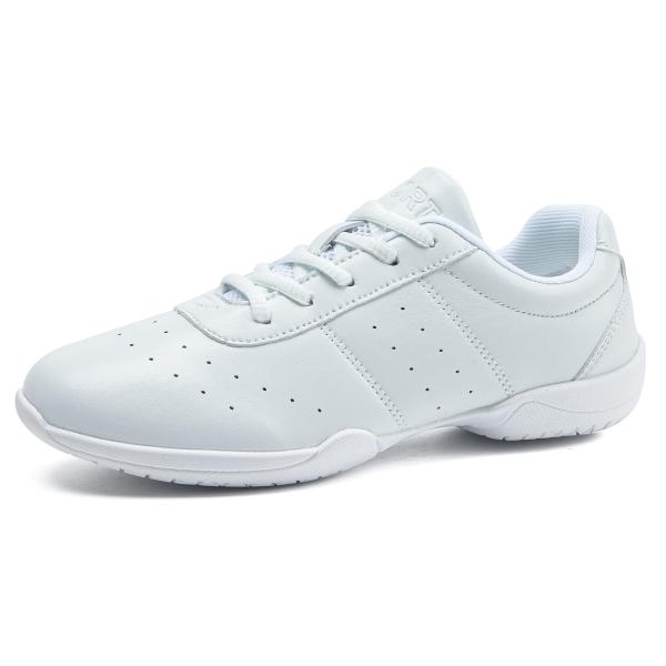 商品名:  TWDKCHER White Cheer Shoes for Girls Womens Leather Cheerleading Shoes Athletic Training Breathable Fabric Lightwe...