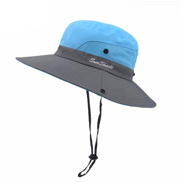 商品名:  Breathable Sun Hat, Ponytail Hat, Outdoor Hat for Women, UV Protection Outdoor Cap (Blue)ブランド: N-KONGJIAN商品サイズ: X-...