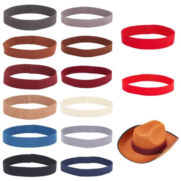 商品名:  AHANDMAKER 14 Pcs Mixed Color Stretchable Hat Band Western Cowboy Hat Bands for Cowboy Hat, Bend Brim Fedora Hat, ...