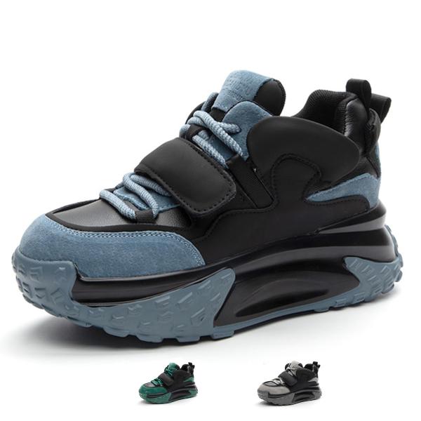 商品名:  LETCLOCOM Women's Colorblock Chunky Platform Trendy Sneakers Hook Loop Lace-Up Heightened Anti-Skid Wear-Resistant...