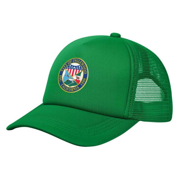 商品名:  BASTU Seal of Inglewood, California Baseball Cap for Men Women Mesh Hat Snapback Cap Truck Hats Greenブランド: BASTU商品...