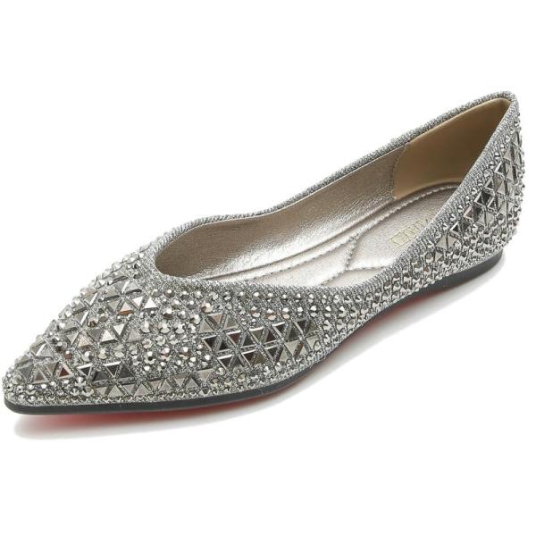 商品名:  Women's Flats Shoes Rhinestone Pointed Head Ballet Flats Comfortable Soft Memory Foam Insole Flat Shoes for Women ...