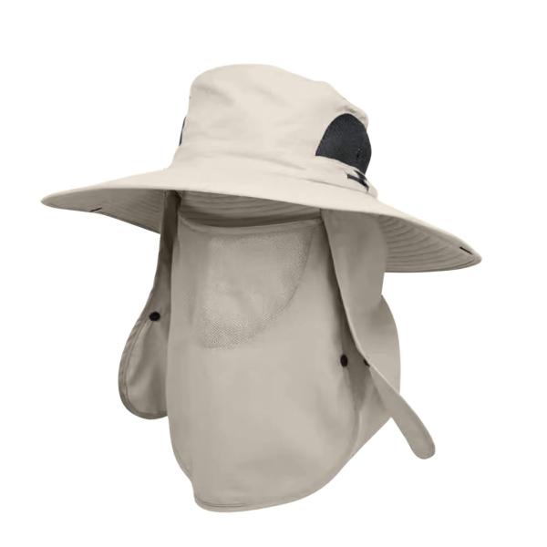 商品名:  Sun Hats for Women Gardening Hat Wide Brim Beach Removable Breathable Cotton Summer Hat with Fold-Up (Beige, One S...
