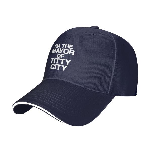 商品名:  Mayor of Titty City Cap Fashion Baeball Cap Low Profile Dad Hat for Women Men Navy Blueブランド: Generic商品サイズ: One Siz...