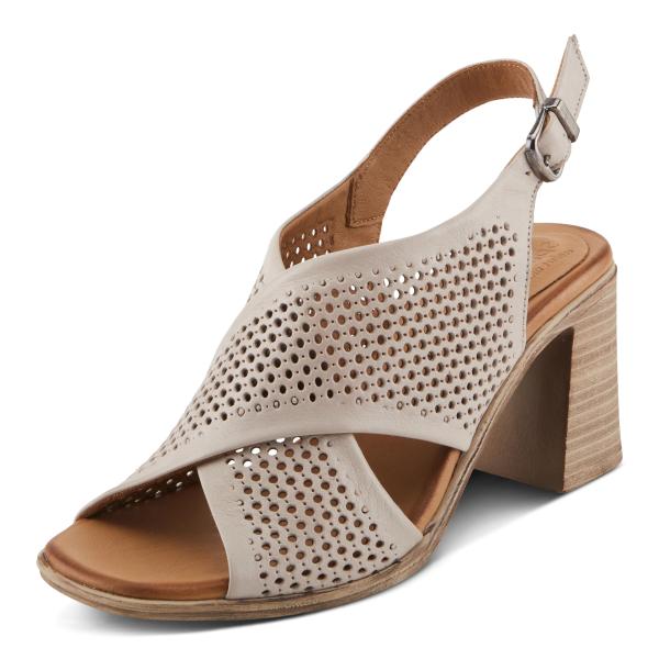 商品名:  Spring Step LUANCA Women's Stacked Heel Sandals with Chic Criss-Cross Design and Punchout Details Stone EU 39 / US...