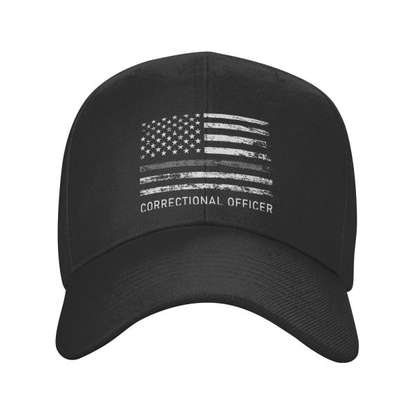 商品名:  MULIHU Correctional Officer USA Flag Baseball Caps for Men Women Hat Adjustable Cap Trucker Hats Dad Cap Blackブランド...