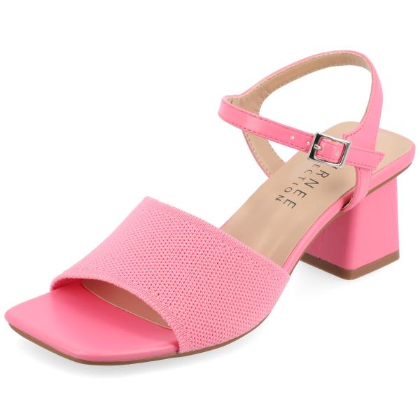 商品名:  Journee Collection Womens Evylinn Tru Comfort Foam Knit Block Heel Sandals Pink 7.5 Medium WOMENS USブランド: Journee ...