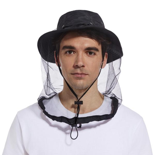 商品名:  Mosquito Net Hat - Bug Cap UPF 50+ Sun Protection with Hidden Netting Outdoors for Men and Women Blackブランド: Tibeha...
