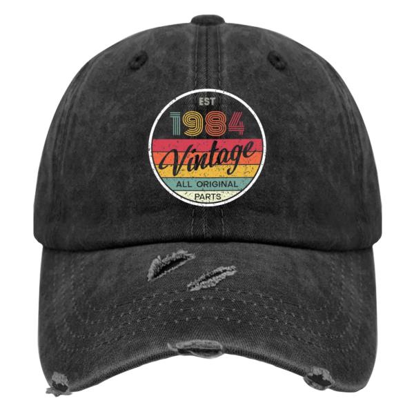 商品名:  DIYANG 1984 Vintage All Original Parts Cap Vintage Hat AllBlack Hats for Women Fashionable Gifts for Mom Sun Capsブ...