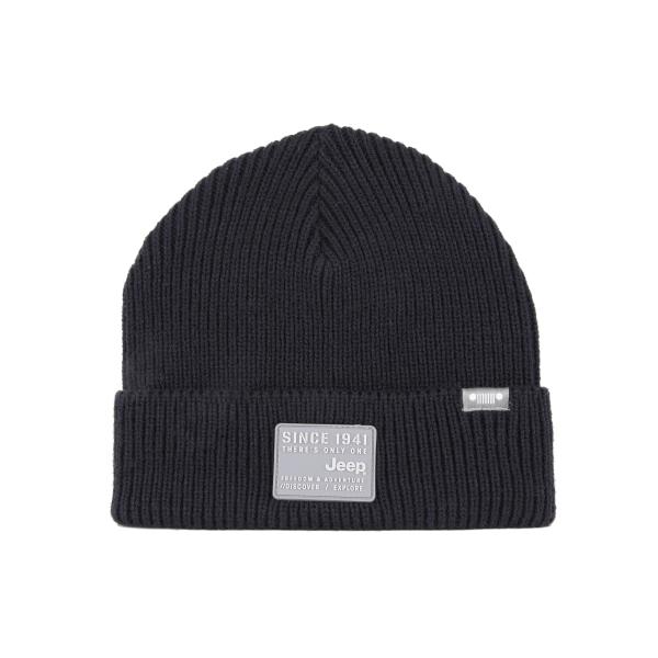 商品名:  Jeep 1941 There's Only One Rubber Patch Logo Dark Blue Knit Beanie with Cuff Hatブランド: Jeep商品サイズ: One Size高さ: 2.54c...