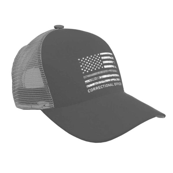 商品名:  MULIHU Correctional Officer USA Flag Baseball Cap for Men Women Trucker Hats Mesh Back Cap Adjustable Breathable H...