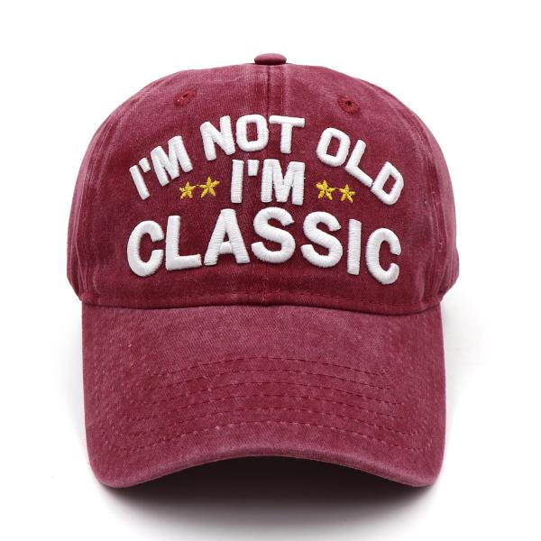 商品名:  Funny Father's Day Retirement Birthday Gifts for Men Women,I'm Not Old Classic Washed Hat Gifts for Dad Old Man Wo...