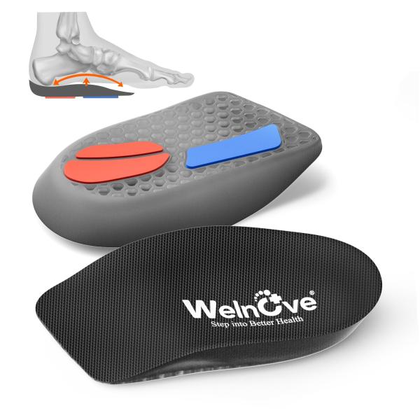 商品名:  Heel Cup Plantar Fasciitis Inserts - Welnove Shock-Absorbing Soft Gel Heel Cushion Cups with Arch Support for Heel...