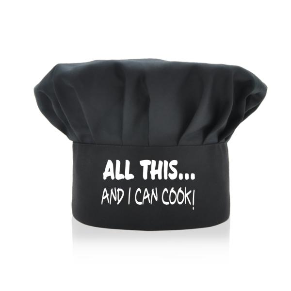 商品名:  ZBBFSCSB All This and I Can Cook Funny Chef Hat, Funny BBQ Cooking Chef Hat for Men, Christmas Father's Day Birthd...