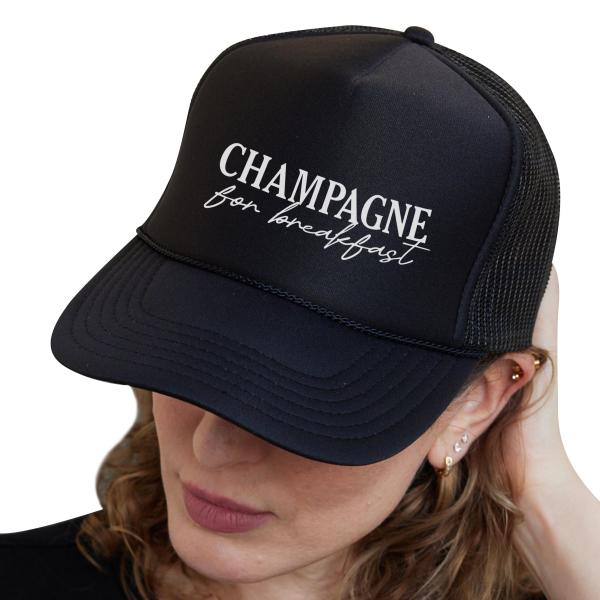 商品名:  NACRE APPAREL Champagne for Breakfast Trucker Hat Champagne Baseball Cap Bachelorette Party Trucker Hat #005ブランド: ...
