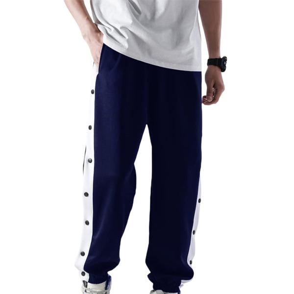 商品名:  Mens Tear Away Basketball Pants Split Snap Off Full Open Down Sweatpants Loose Fit Post Surgery Pant with Pockets ...