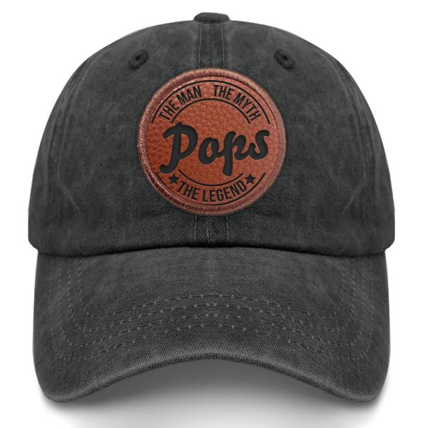 商品名:  Pops The Man The Myth The Legend Baseball Cap Trendy Workout Caps Gifts for Father Who Like Engraved,Cycling Hatブラ...