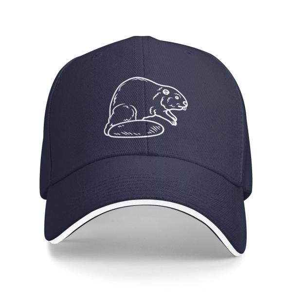 商品名:  Cute Funny Beaver Hat Animal Beaver Hat for Men Women Baseball Cap Trucker Hat Dad Hat Navy Blueブランド: Paosimi商品サイズ...