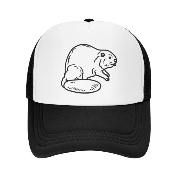 商品名:  Cute Funny Beaver Mesh Hat Animal Beaver Mesh Cap Men Women Baseball Cap Funny Trucker Hat Blackブランド: Paosimi商品サイズ...
