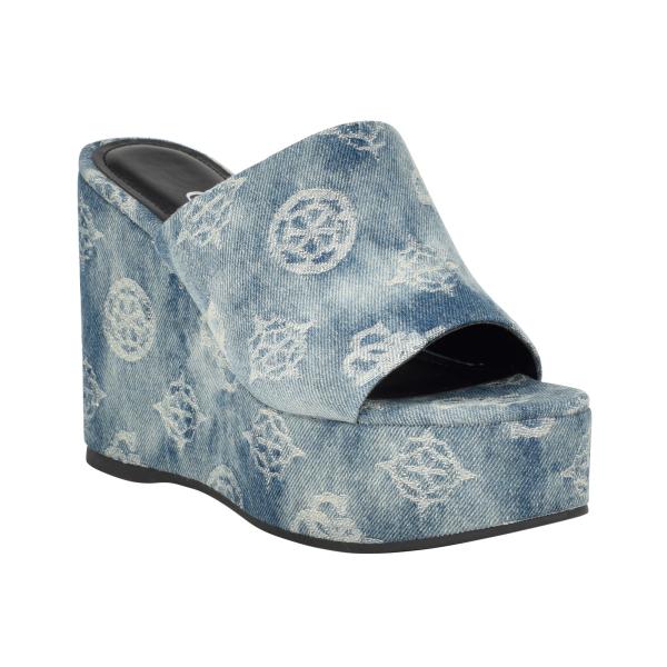 商品名: GUESS レディース Yenise ウェッジサンダル, デニムブルー420。, 6.5 Guess Women's YENISE Wedge Sandal, Denim Blue 420, 6.5ブランド: Guess商品サイズ...