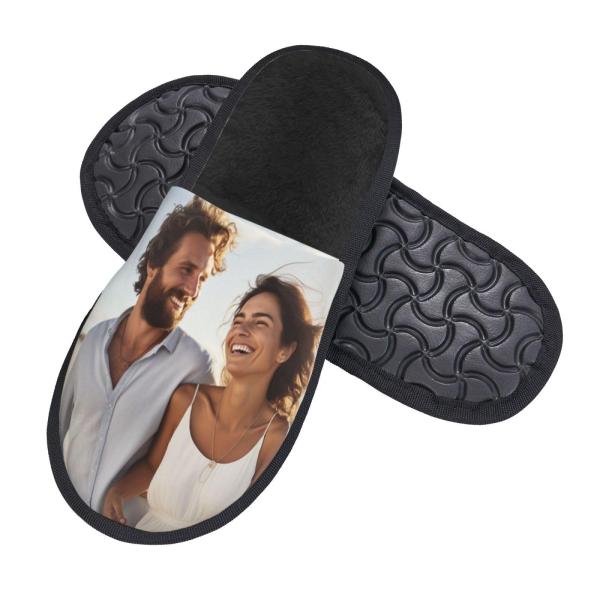 商品名:  Custom Slippers Personalized Furry Slippers Add Your Photo Text Logo Warm House Shoes for Women Men Kids Largeブランド...