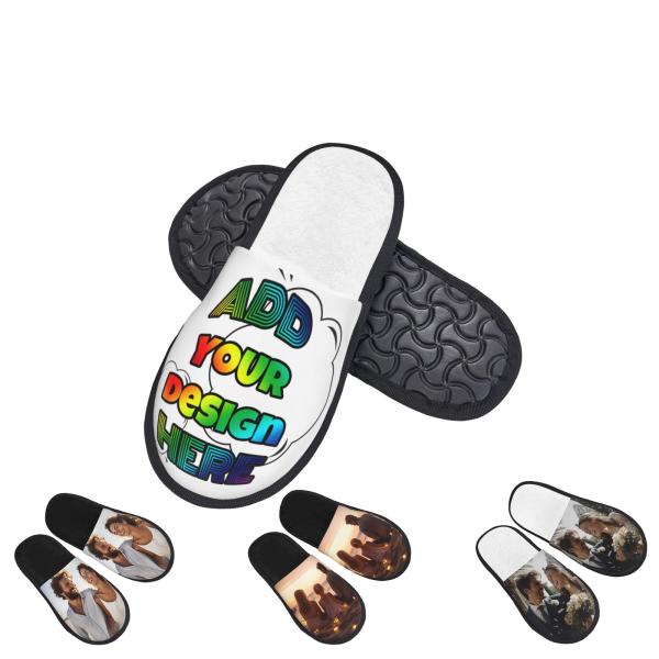 商品名:  Custom Slippers Personalized Furry Slippers Add Your Photo Text Logo Warm House Shoes for Women Men Kids Largeブランド...
