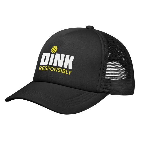 商品名:  Dink Responsibly Hat Mesh Baseball Cap for Men Women Adjustable Black Trucker Hatブランド: Generic商品サイズ: One Size重量: 1...