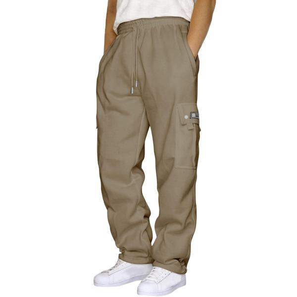 商品名:  Mens Fleece Cargo Jogger Sweatpants Baggy Fleece Trousers Relaxed Fit Smocked Stretch Sports Trousersブランド: Generic...