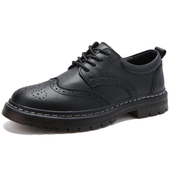商品名:  Women's Oxford Shoes Flat Slip Resistant Dress Shoes Wingtip Lace Up Perforated Low Heel Casual Work Office Dressy...
