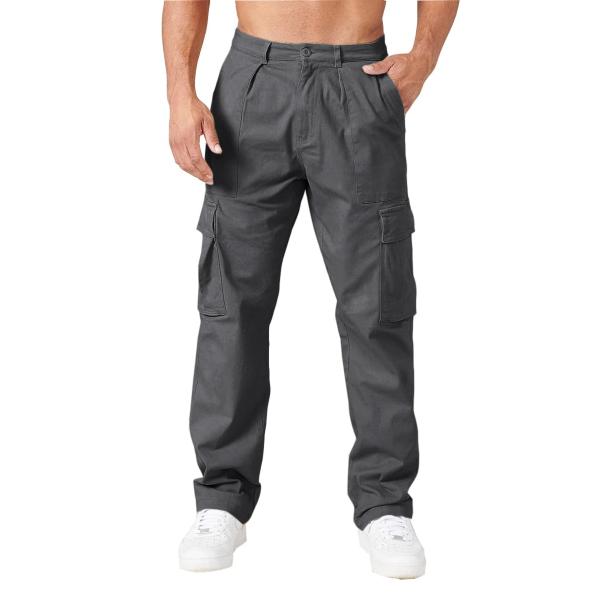 商品名:  THWEI Cargo Pants for Men Casual Cotton Lightweight Relaxed Fit Stretch Elastic Waist Work Pants Grey 3XLブランド: THW...