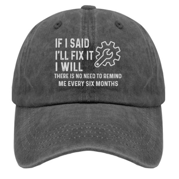 商品名:  Paunook I Fix Sun Hat If i Said I'll Fix it I Will Hat Pigment Black Hats for Men Baseball Cap Gifts for Boyfriend...