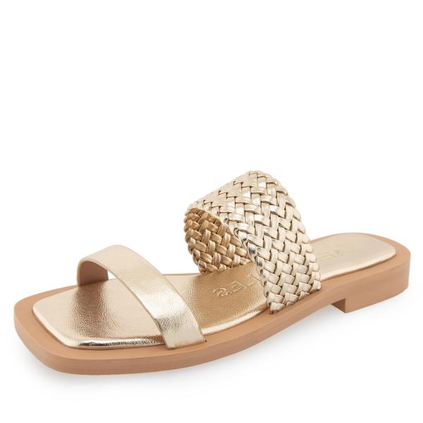 商品名: Aerosoles レディース St.Lukes スライドサンダル, ソフトゴールドポリウレタン。, 9 Aerosoles Women's ST.Lukes Slide Sandal, Soft Gold PU, 9ブランド: ...