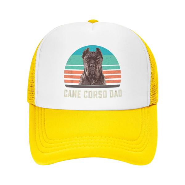 商品名:  HavLik Baseball Hats for Women Dog Mom Funny Trucker Caps for Womens Baseball Hat Cane Corso Cap Yellow, One Size-...