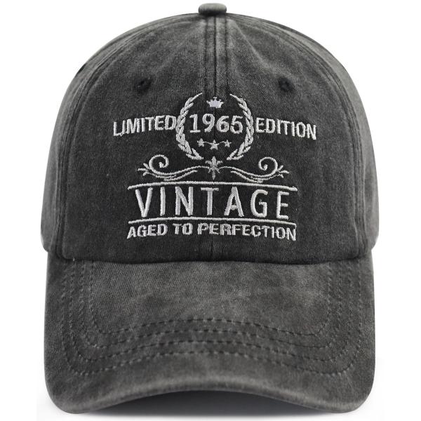 商品名: Xpayzere 限定版 1960 1961 1962 1963 1964 1965 1966 1967 1968 1969 帽子 メンズ レディース 面白い誕生日 ベースボールキャップ, 限定版 1965 刺繍入りブラック。, ...