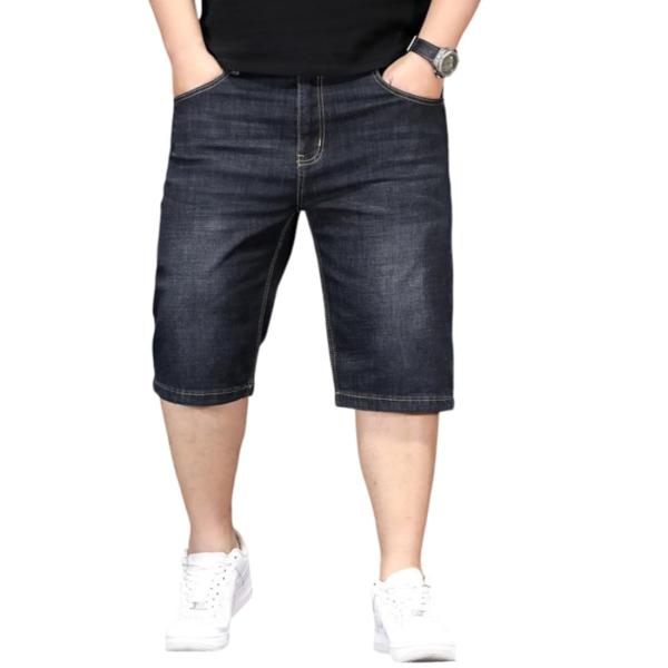 商品名:  Hautevoque Men's Business Style Plus-Size Seven-Point Denim Shorts (US, Waist, 48, Short, Black)ブランド: Hautevoque商品...