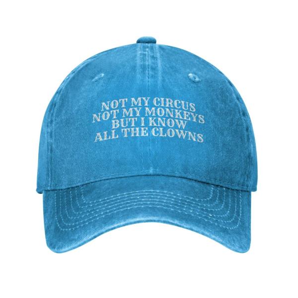 商品名:  Quasarino Not My Circus Not My Monkeys But I Know All The Clowns Hat Men Baseball Hat Graphic Cap Blueブランド: Quasar...