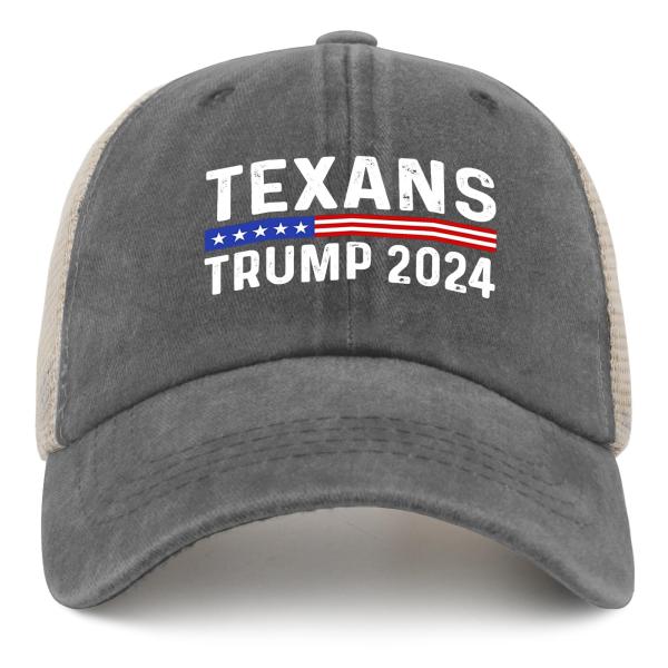 商品名:  FLALORI Trump 2024 Trucker Hat Texans 2024 Trump Trucker Hat Men Vintage Mesh Cap for Summer, Gray02ブランド: FLALORI商...