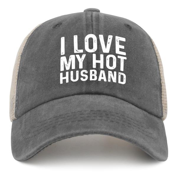 商品名:  BEIXBE I Love My Hot Husband Hat Trucker Hat Men Trendy Mesh Baseball Cap for Fall Grayブランド: BEIXBE商品サイズ: One Size...