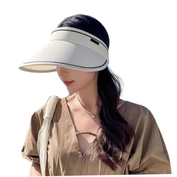 商品名:  Sun Visors for Women Wind Resistant Wide Brim Visor Hats UV Protection Adjustable Foldable Sun Hat for Beach Beige...