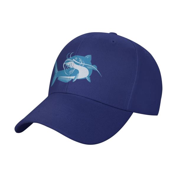 商品名:  Catfish Baseball Cap Men Women - Classic Trucker Hat Adjustable Plain Hat Blueブランド: forgue高さ: 2.3114cm横幅: 19.9898c...