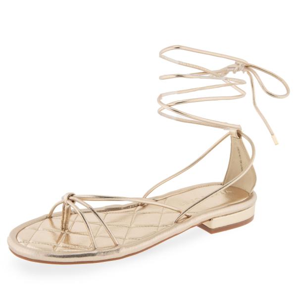 商品名: Aerosoles レディース ジャッキー フラットサンダル, ソフトゴールドポリウレタン。, 7 Aerosoles Women's Jacky Flat Sandal, Soft Gold PU, 7ブランド: Aerosol...