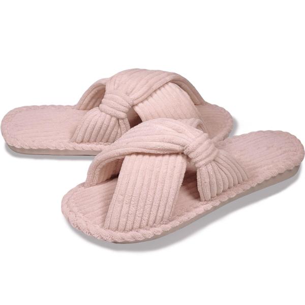 商品名:  RDHOSUPY Slippers for Women,Memory Foam Open Toe Slippers House Slip On Shoes for Women Indoor and Outdoor with Ar...