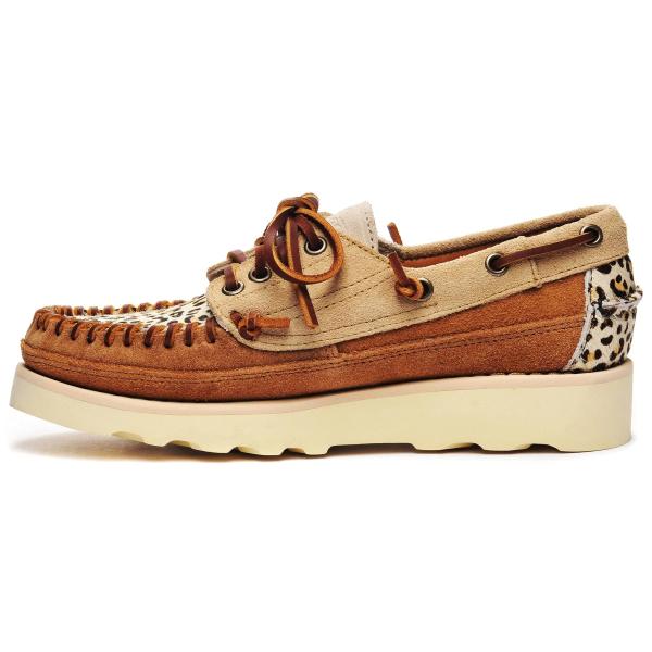 商品名:  Sebago 77114SW Women's Cayuga Wild Woman Mocassin, Camel &amp; Papyrus &amp; Cognac &amp; Leopard - 7ブランド: Sebago商...