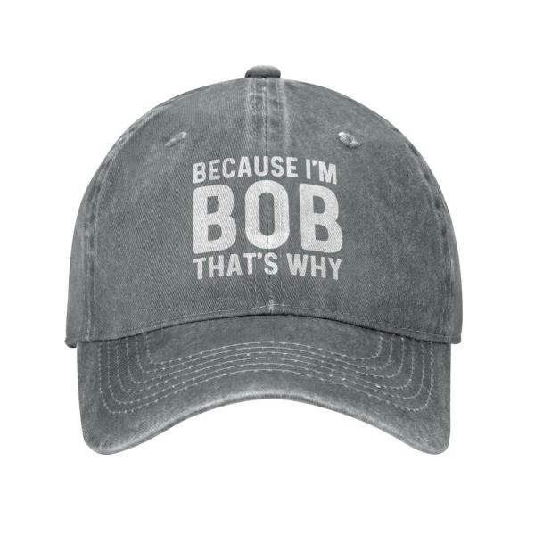 商品名:  BEIXBE Because I'm Bob That's Why Hat Women Dad Hat Cute Hat Grayブランド: BEIXBE商品サイズ: One Size高さ: 1.778cm横幅: 12.7cm奥...