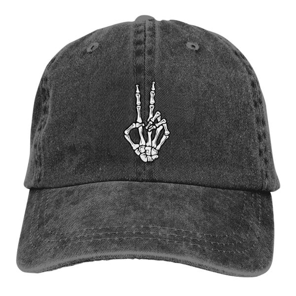 商品名:  Skeleton Hand Making Peace Sign Baseball Cap Golf Dad Hat Adjustable Original Classic Low Profile Cotton Hat Men W...