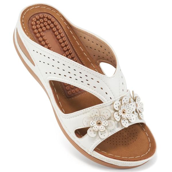 商品名:  Ecetana Womens Sandals Wedge Slides Dressy Summer Comfortable Sandal Lightweight Casual Flowers Non Slip Platform ...