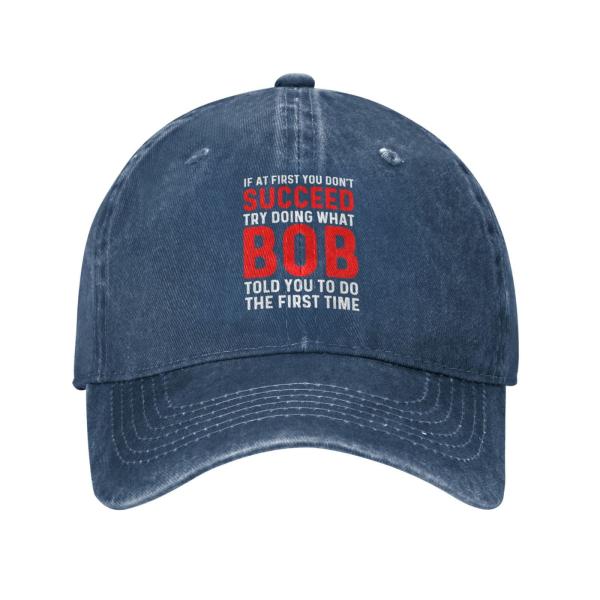 商品名:  FLALORI If at First You Don't Succeed Try Doing What Bob Told You to Do Cap Women Dad Hat Vintage Hat Navy Blueブラン...