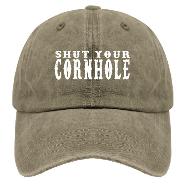 商品名:  Generic Shut Your Cornhole Hats for Women Baseball Caps Soft Washed Dad Hat Quick Dry, Pigment Khakiブランド: Generic商...